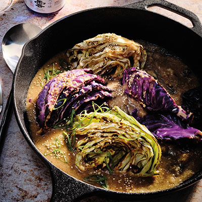 Miso Sake Braised Cabbage - Appetizer Recipe | BCLIQUOR